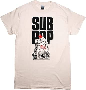 Amazon.co.jp: Sub Pop Records/Old Building Tee (Vintage White) - Sub ...