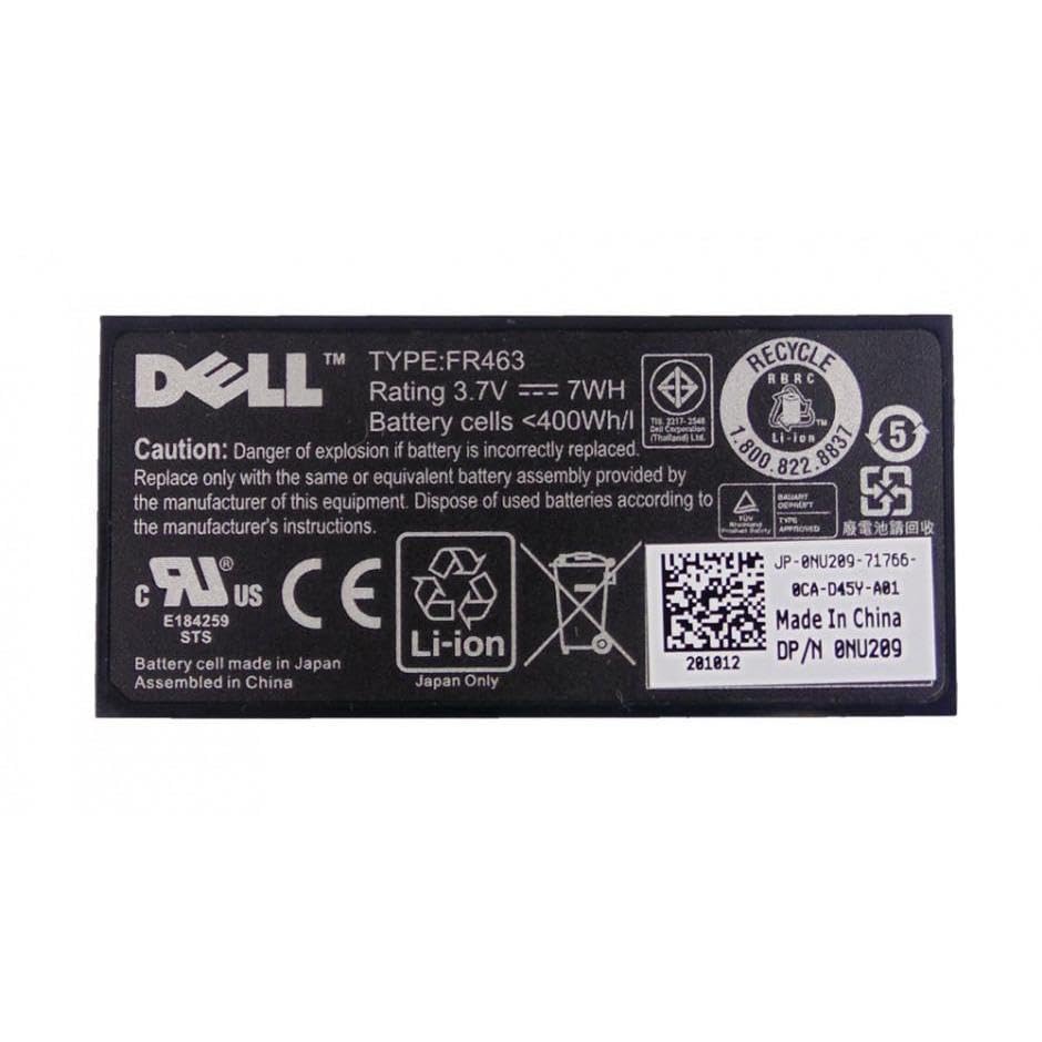 Amazon.com: Battery FR463 NU209 for PERC H700 H800 5i 6i Integrated RAID Controller : Electronics