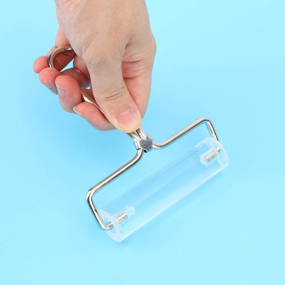 Fydun Clay Roller Clear Acrylic Rolling Pin Polymer Clay Metal Handle ...