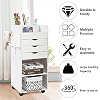 Amazon.com: DORTALA Rolling Craft Storage Cart, Wooden Utility Cart w ...