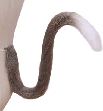 Amazon.com: ZURDOX Women’s Role Play Cat Tail Faux Fur Animal Cosplay ...