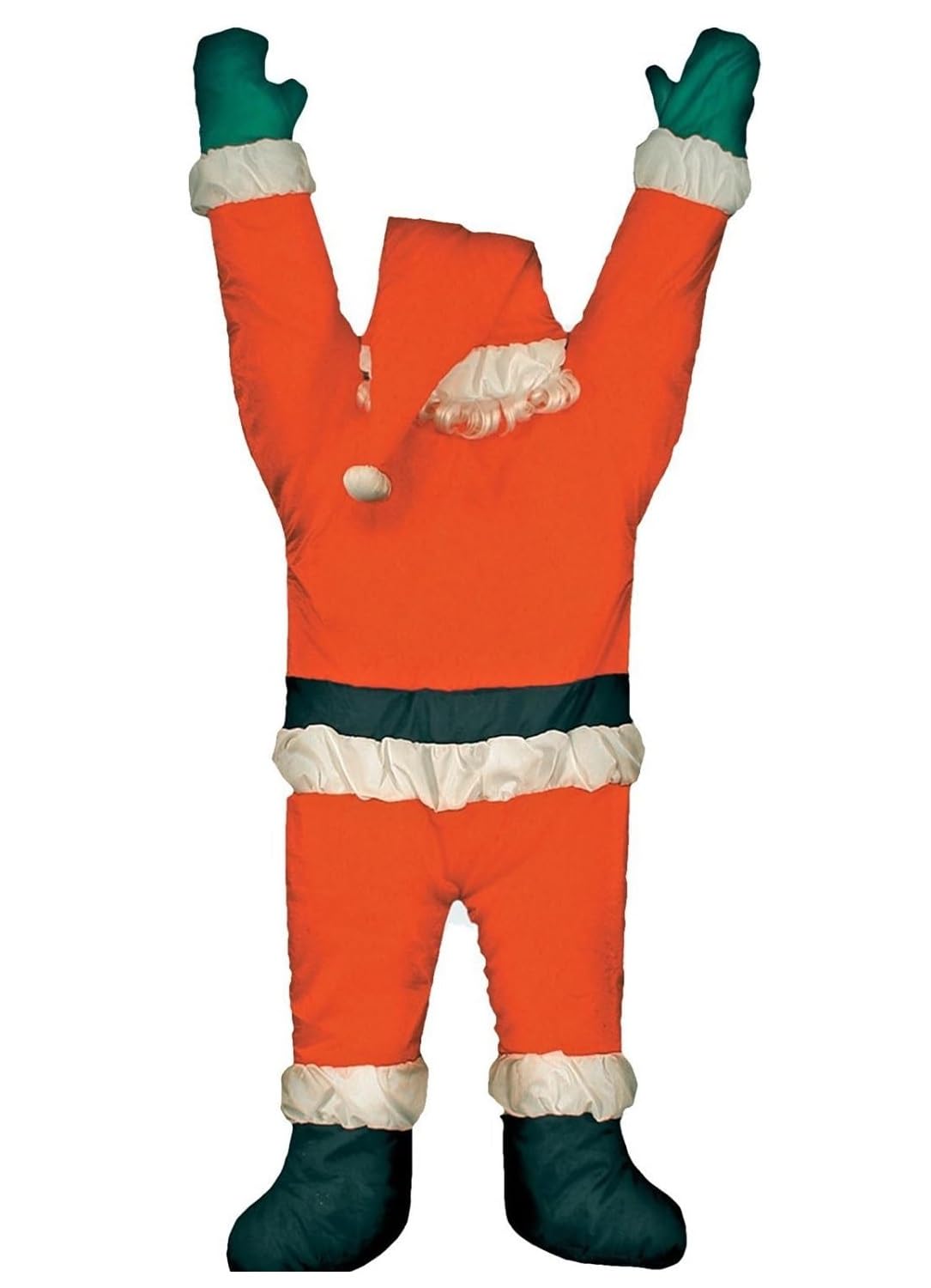 Amazon.com: Gemmy Santa Hanging From Gutter Christmas Decoration Red 1 ...