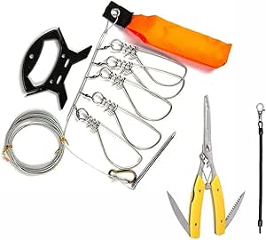 Amazon.com: Persei Fishing Stringer Clip Fish Lock 5 Metal Snaps and ...