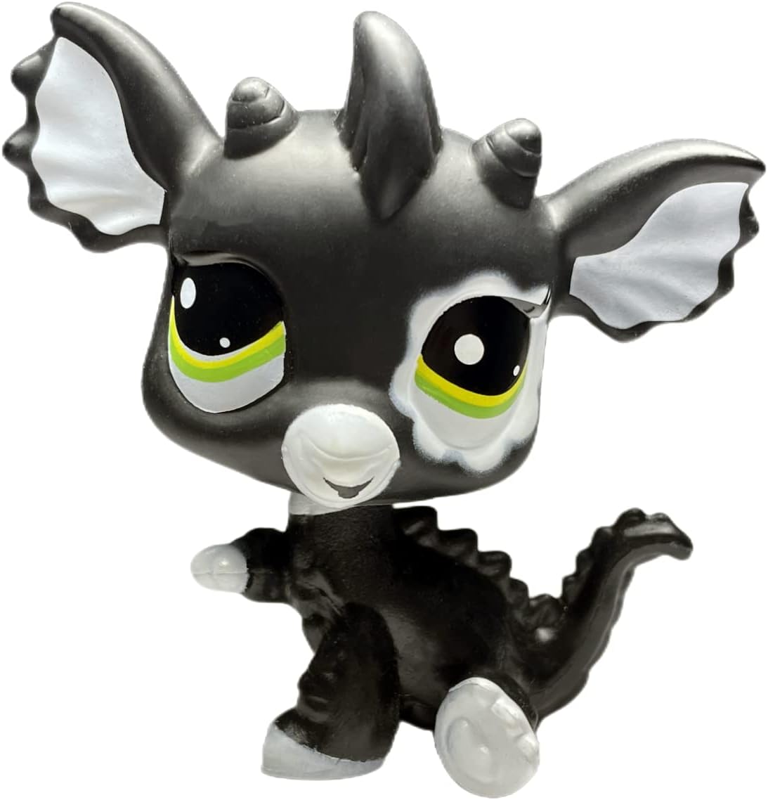 Amazon.com: Rare Old LPS Black Dragon Green Eyes Mini Pet Shop Dog ...