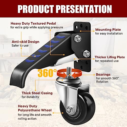 Snapklik.com : SPACECARE Workbench Casters Kit 700Lbs, 4 Heavy Duty ...