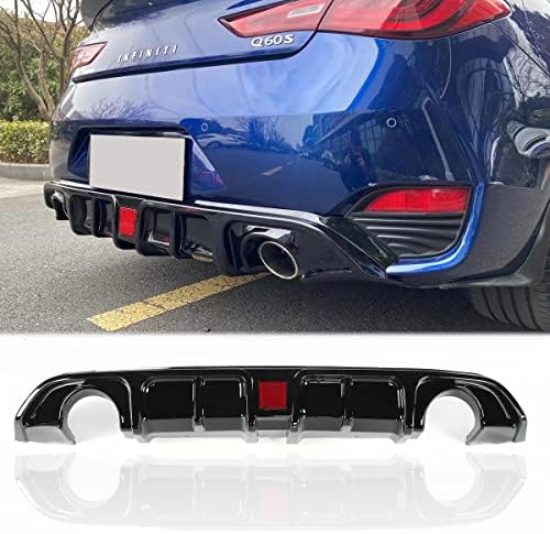 Amazon.com: Meyffon Rear Bumper Diffuser W/LED Brake Light Compatible ...