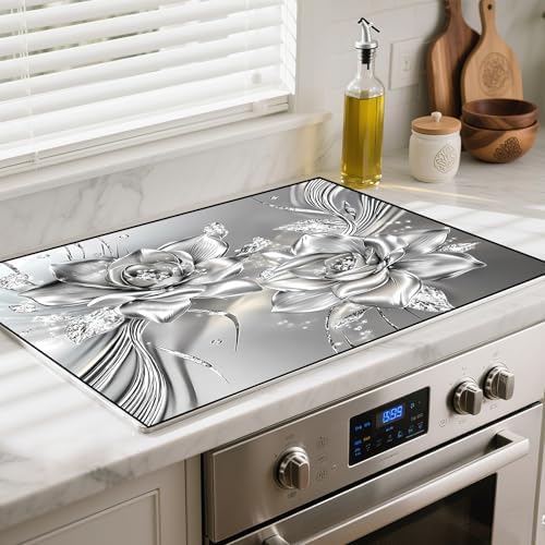 Amazon.com: BSFHH Heat-Resistant Glass Stove Top Cover with Anti-Slip ...