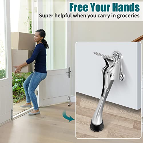 TOKPLNU Kick Down Door Stop, 4 Inch Heavy Duty Kick Down Door Stopper ...
