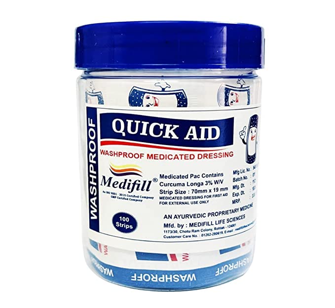 SHRI KRISHNA PHARMACY generic Washproof Band-Aid (100 Strips), Bandaid ...