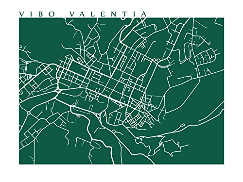Amazon.com: Vibo Valentia Map Print : Home & Kitchen