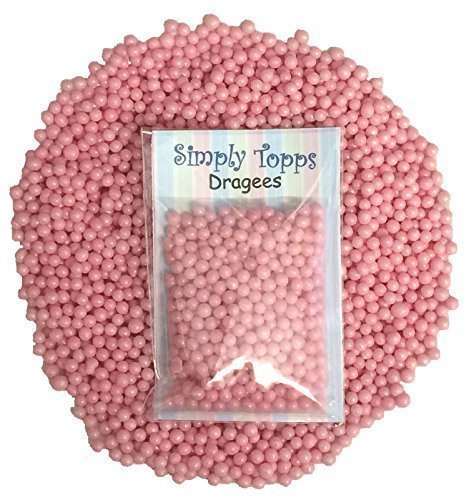 Amazon.com: Baby Pink' Pink pearl coloured sugar dragees 30g for cake ...