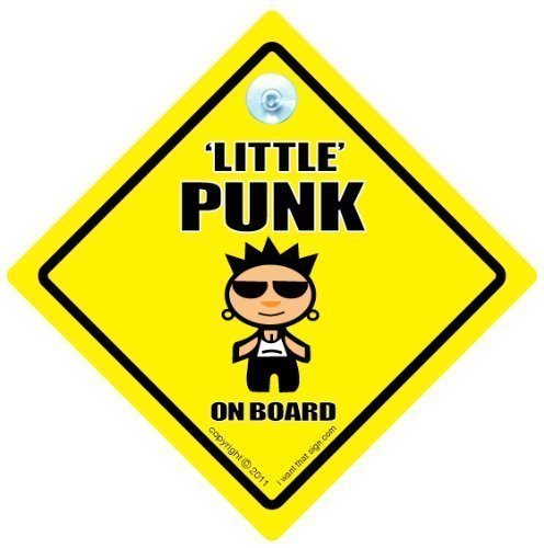 Buy BABY iwantthatsign.com Little Punk On Board Car Sign, Punk Car Sign ...