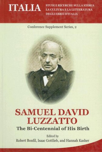 Samuel David Luzzatto: The Bi-Centennial of His Birth (Italia ...