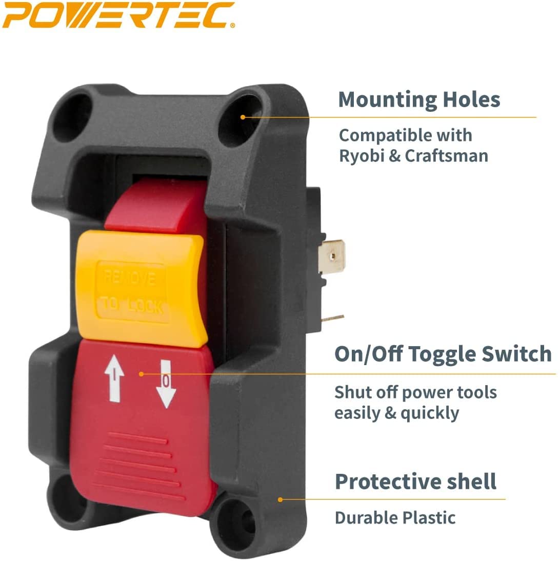 Snapklik.com : POWERTEC 120V/230V Dual Voltage Safety On/Off Locking ...