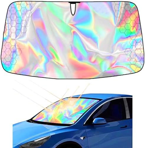 Amazon.com: Iridescent color Car Windshield Sun Shade,Front Windshield ...