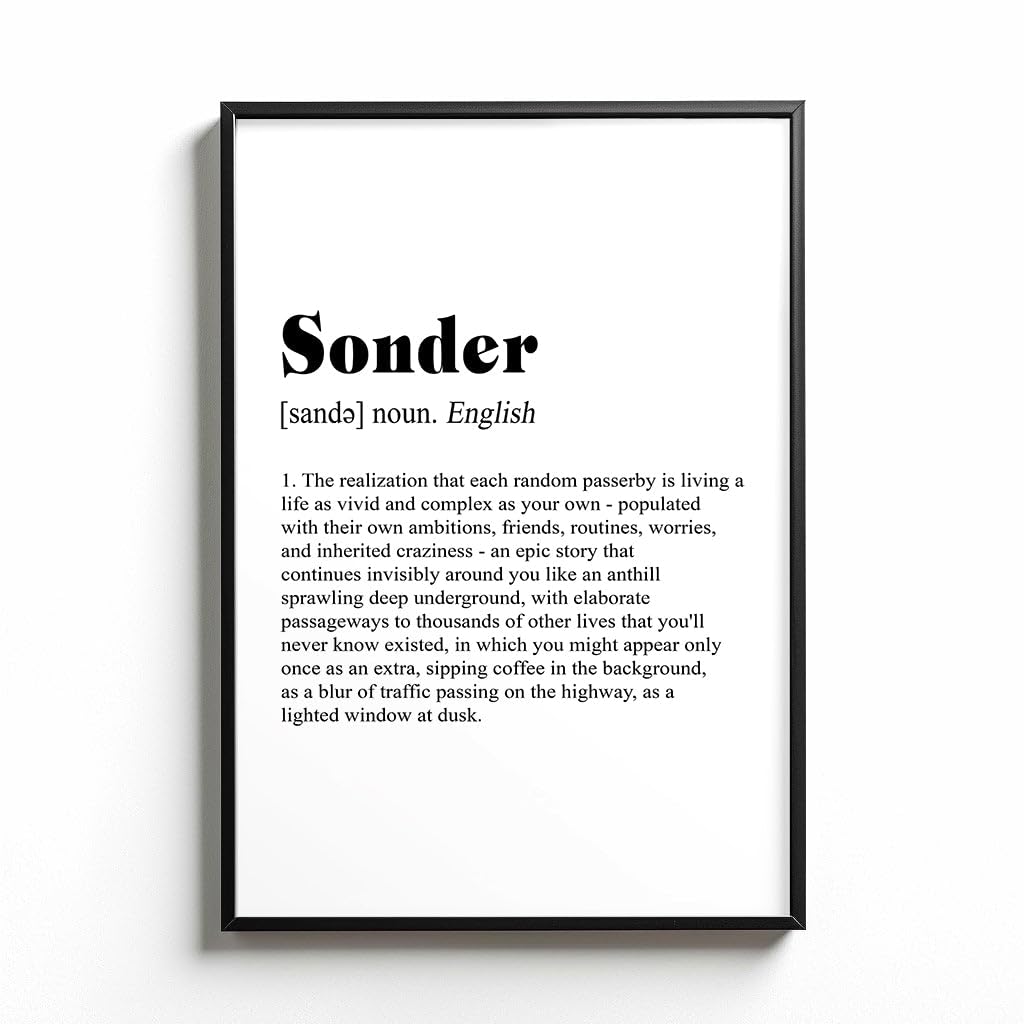 Amazon.com: InkTitis Sonder Definition Poster - Inspiring Definition ...