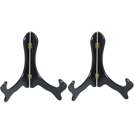 Amazon.com: Artliving Black 4" Wood-Like Plastic Easels Plate Display ...