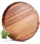 Amazon.com: Extra Large Square Wood Tray, Generously 22" Acacia Serving ...