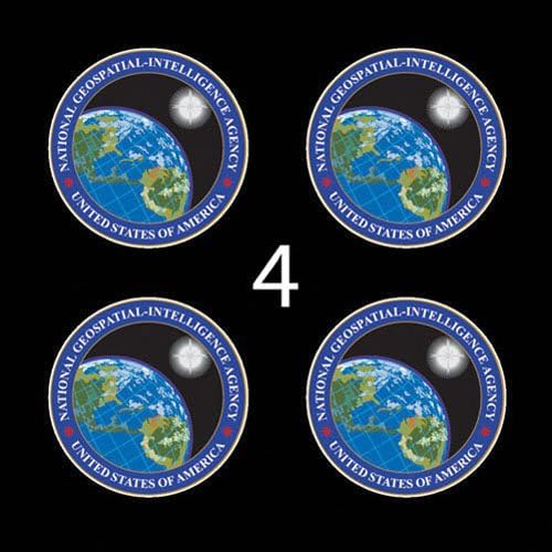 Amazon.com: DOD National Geospatial Intelligence Agency 3" (4) Four ...