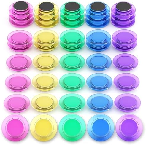 FINDMAG Colorful Fridge Magnets, Transparent Magnets, Small Strong ...