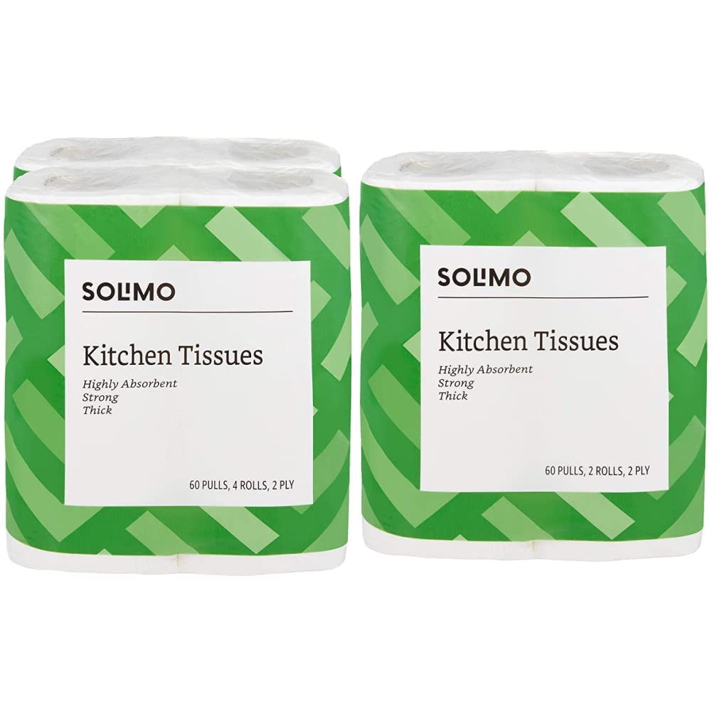 Amazon Brand Solimo 2 Ply Kitchen Tissue Paper Roll 4 Rolls 60 Pulls Per Roll Amazon amazon-brand-solimo-2-ply-kitchen-tissue-paper-roll-4-rolls-60-pulls-per-roll-amazon