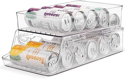 Worephu 2-Layers Rolling Soda Can Organizer, Foldable Container Holder ...