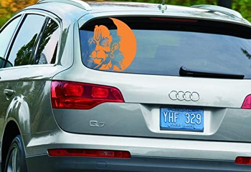 Decor Kafe Vinyl Angry Hanuman Car Sticker (Orange) : Amazon.in: Car ...