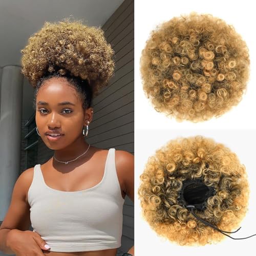 Amazon.com : YEAME Afro Puff Drawstring Ponytail for Black Women, Short ...