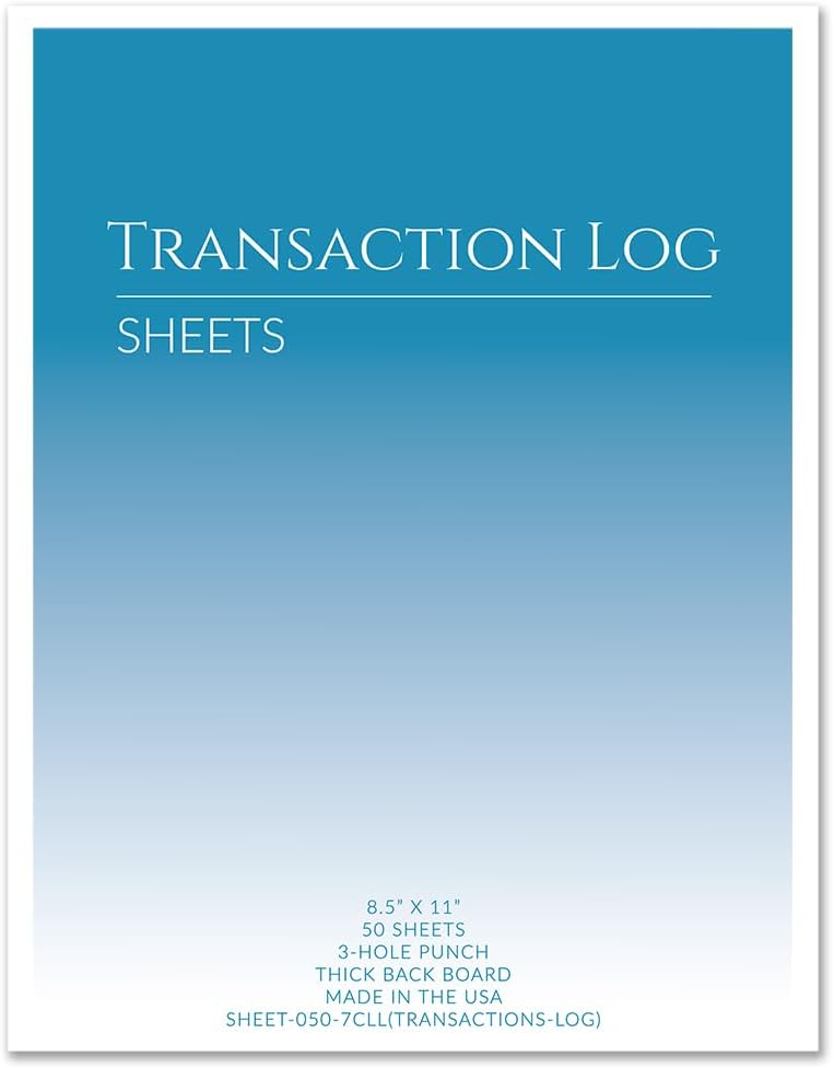 Amazon.com : BookFactory Transaction Sheets/Transactions Paper/Ledger ...