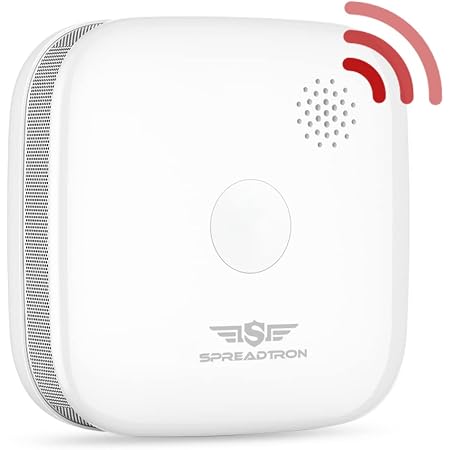Wireless Interlinked Smoke Alarm, SPREADTRON Smoke Alarms for Home, 820 ...