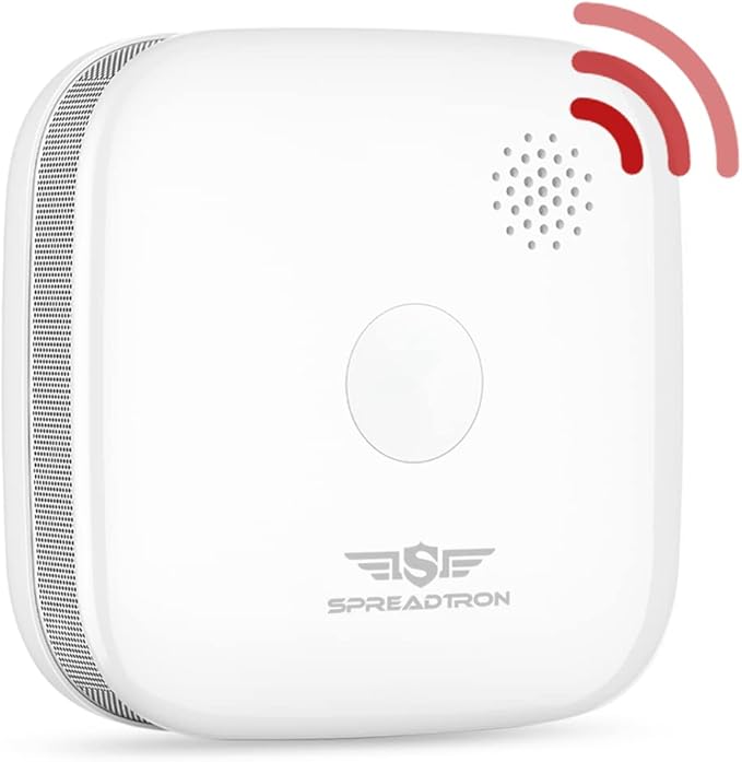 SPREADTRON Wireless Interlinked Smoke Alarm, Interconnected Fire Alarm ...