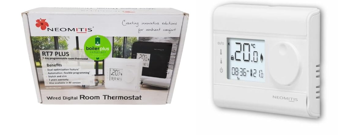 Hardwired Thermostat Neomitis Hard Wired 7 Day Programmable Room