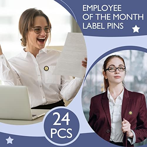 Amazon.com : Dingion 24 Pcs Employee of The Month Lapel Pin 3/4 Inch ...