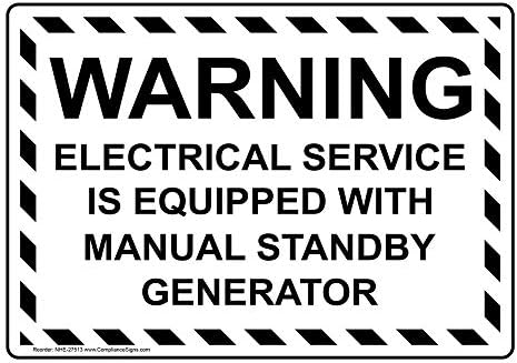 Amazon.com: ComplianceSigns.com Warning Electrical Service Is Equipped ...