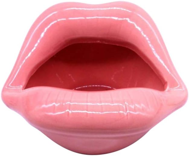 Amazon.com: FOMIYES Home Decor Ceramic Ashtray Creative Ash Tray Lips ...