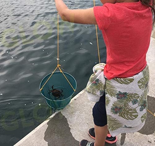 GLOW Crab Drop Nets Set with Net Bait Bag Holder 29cm Netting Trap with ...