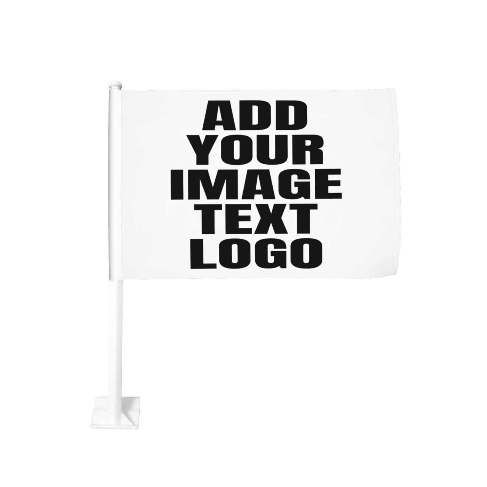 Amazon.com: Custom Flag Double Sided 18x12in Car Flag Window Clip Flag ...