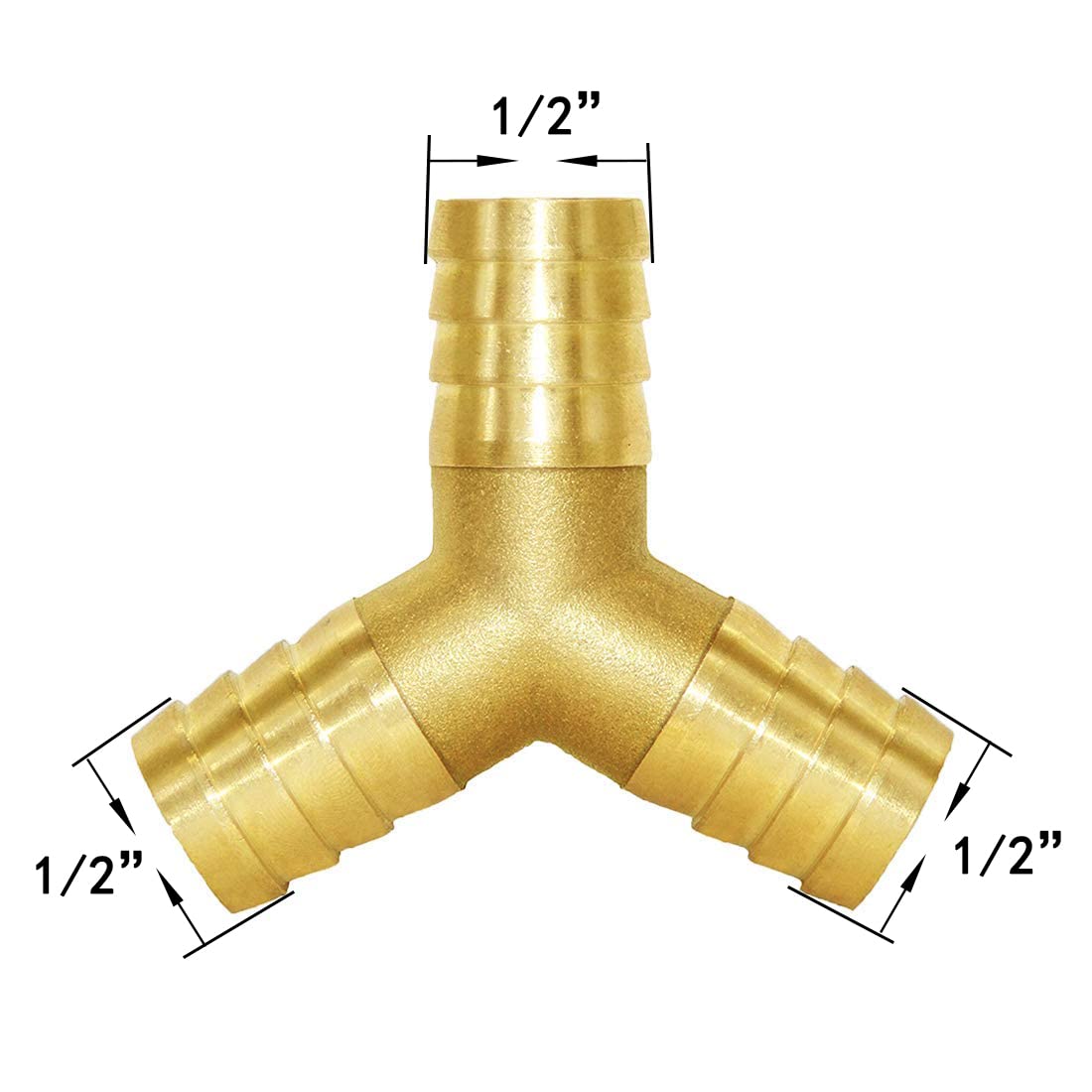 Snapklik.com : 1/2" Hose Barb Y Shaped 3 Way Union Fitting Intersection ...