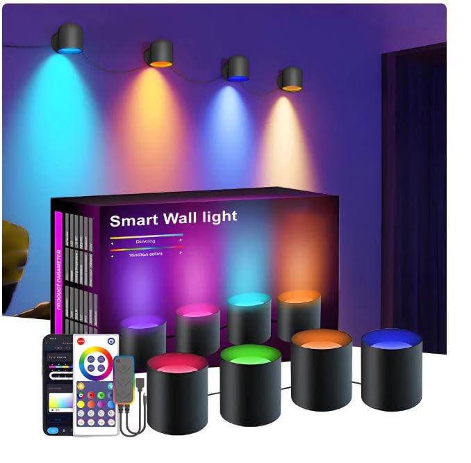 Arcanine Wall Sconce RGBIC Color Changing LED Porch Lights Fixtures for ...