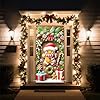 Amazon.com: Festive Gingerbread Door Cover, Christmas Greenery Front ...