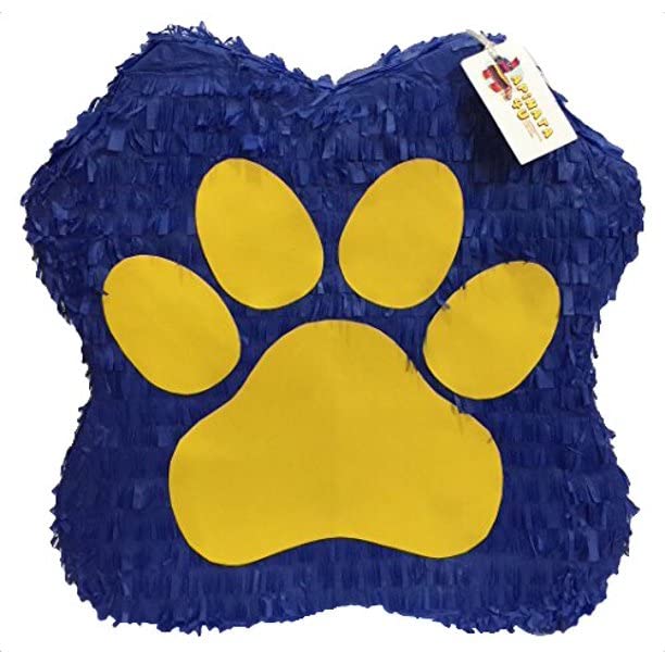 Blue And Yellow Paw Print