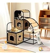 Amazon.com : Cat Tree for Large Cat Indoor, Cat Tower, Cat Condo, Two ...
