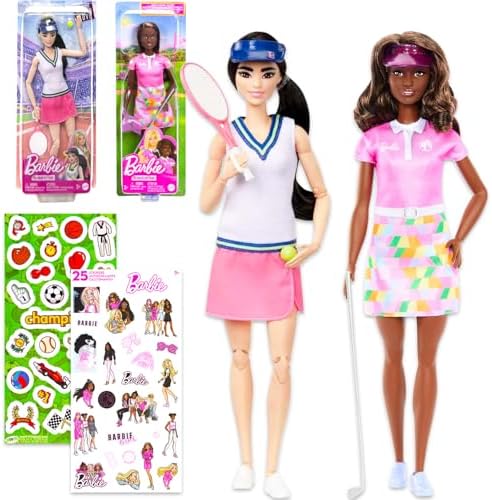 Amazon.com: Barbie Sports Doll Set for Kids - Bundle with Golf and ...