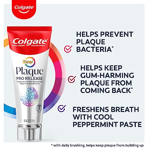 Colgate Total Plaque Pro Release Whitening Toothpaste, 1 Pack, 3.0 Oz ...