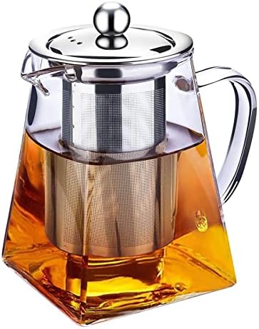 Glass Teapot with Infuser, Teapot with Strainer for Loose Tea, Tea ...