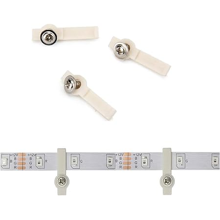 GRIVER 100 Pack Strip Light Mounting Brackets,Fixing Clips,One-Side ...