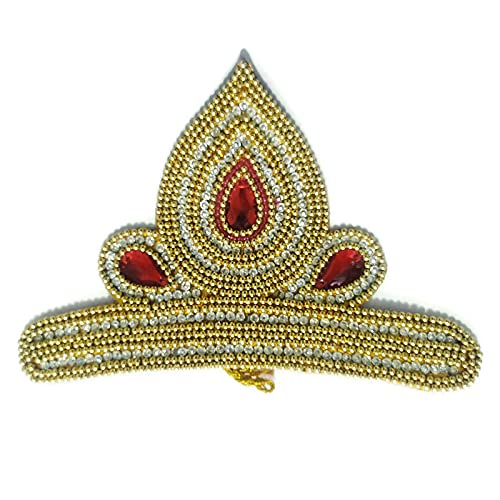 Designer Pearl Stubbed Mukut for Radha Krishna Size- [ L × B (5 × 7 ...