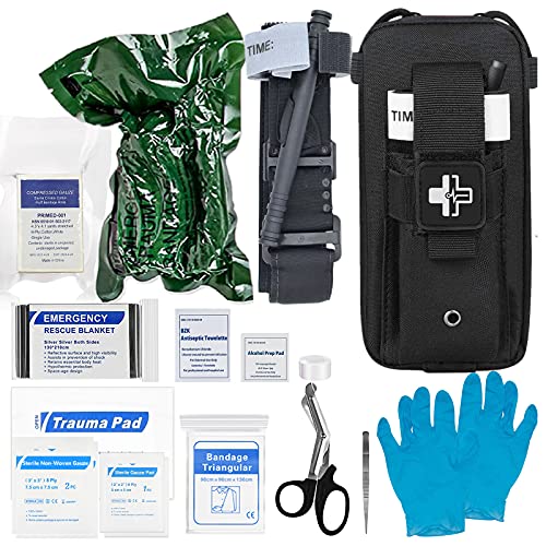 Emergency Trauma Kit with Tourniquet, Emergency Treatment Care EMT ...