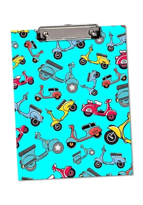 Vespa Scooter Theme Exam Pads | Vehicle Theme 2 in 1 Clip Boards ...