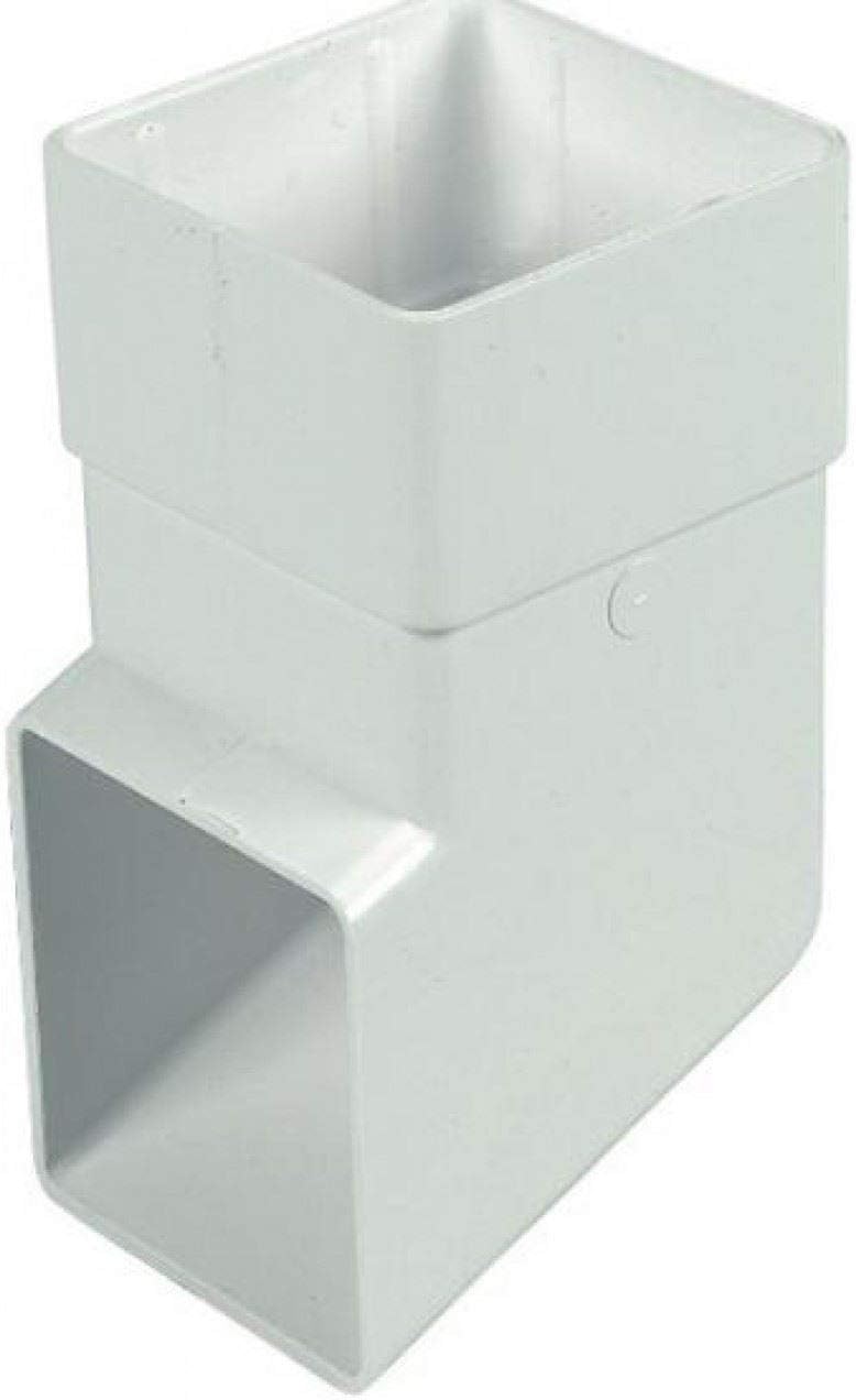 FLOPLAST 65mm Square Downpipe Socket - White : Amazon.co.uk: DIY & Tools